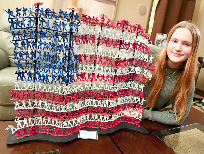 Honoring sacrifice: AAHS art student creates flag inspired by veterans ...